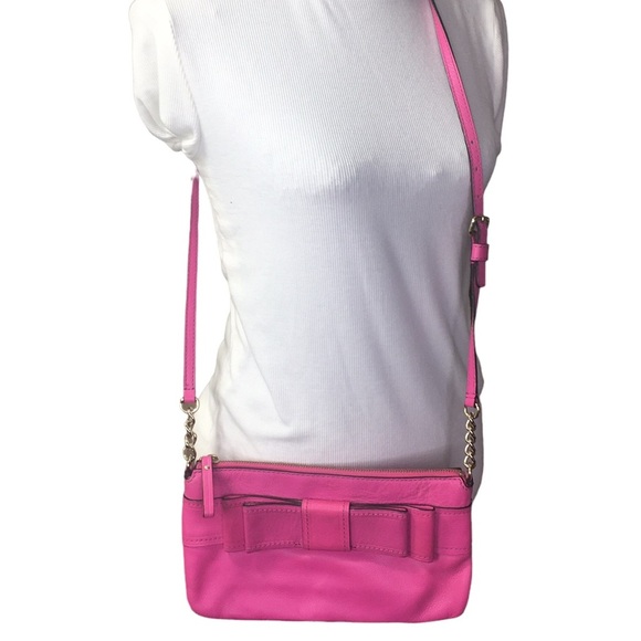 kate spade | Bags | Kate Spade Pink Bow Crossbody Leather | Poshmark